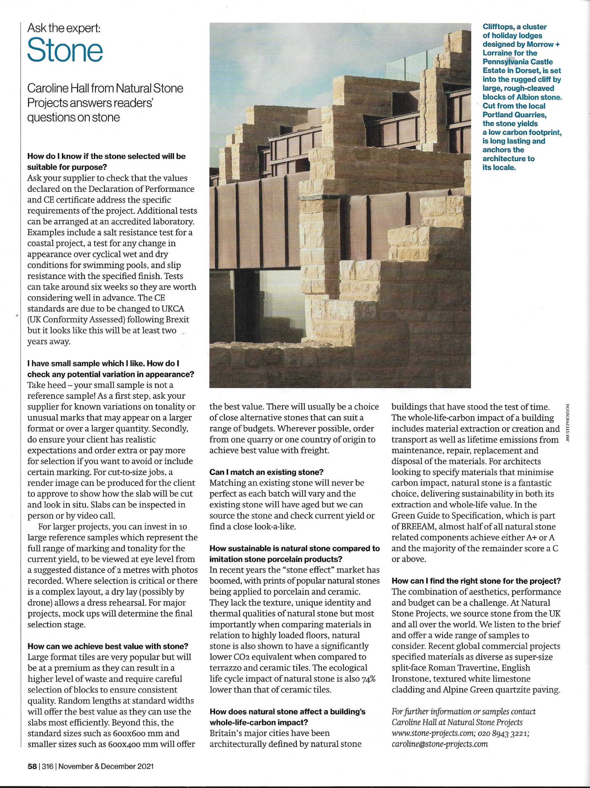 Architecture Today Q & A session with Natural Stone Projects - Natural ...