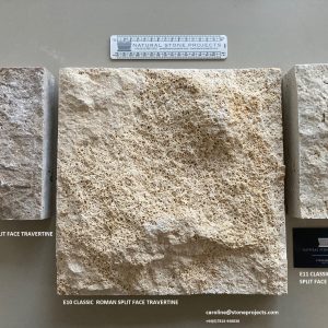 E09 Roman Dark Noce Split Face Travertine - Natural Stone Projects